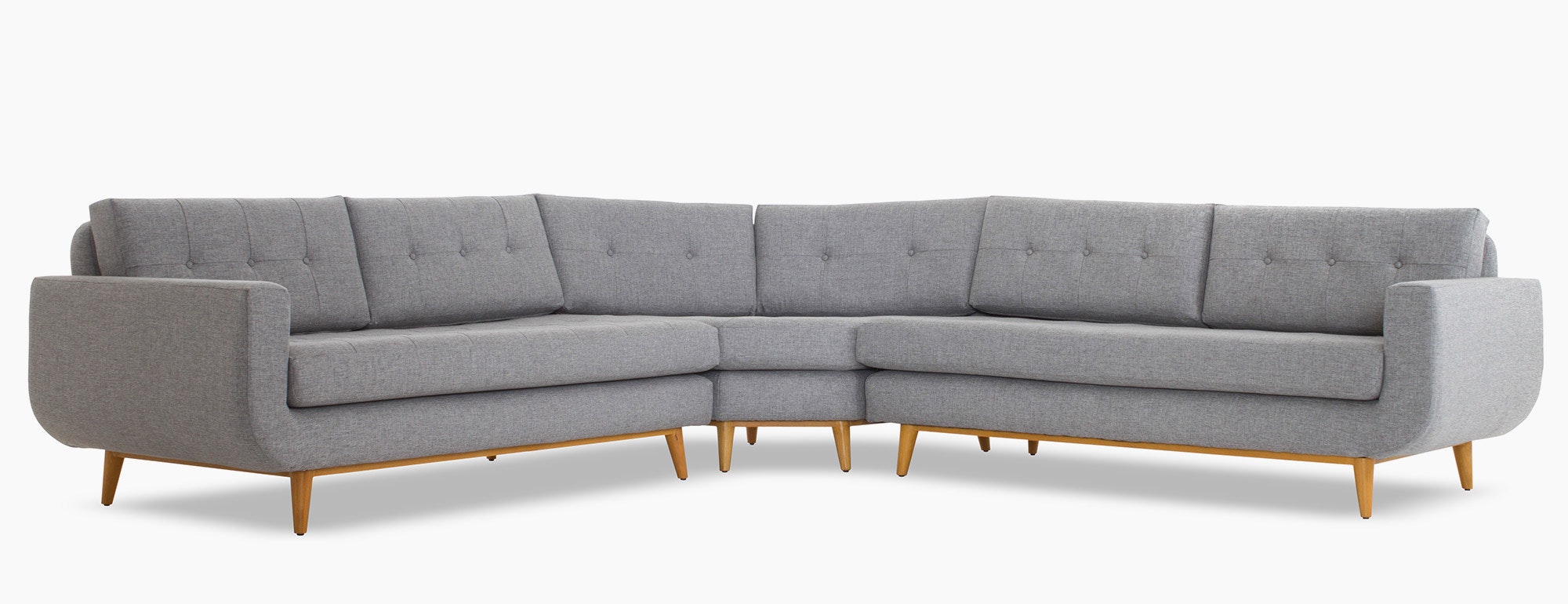 Gervin Round Corner Sectional (3 piece) | Joybird